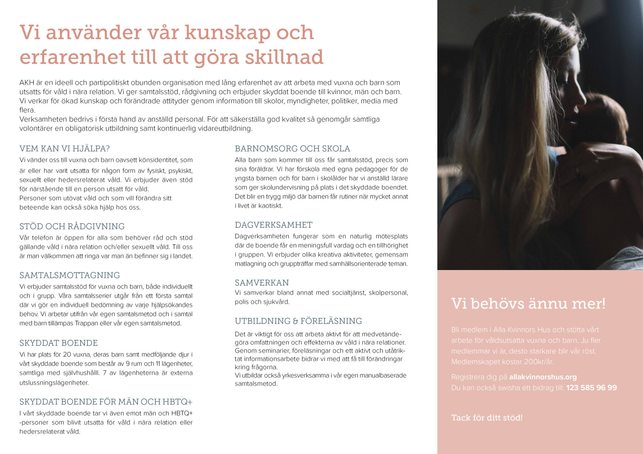 Informationsmaterial - Alla Kvinnors Hus